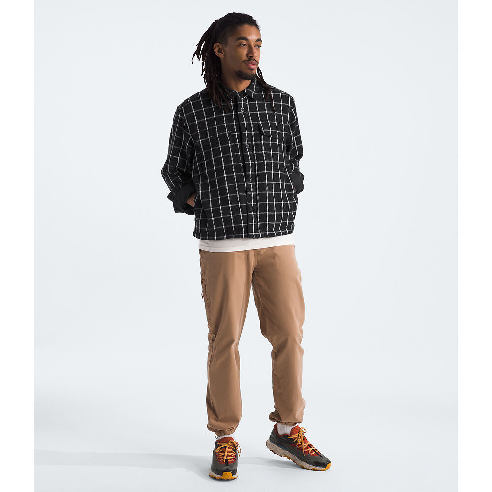Men's Valley Twill Utility Shacket TNF BLACK GRID LARGE PLAID | The ...