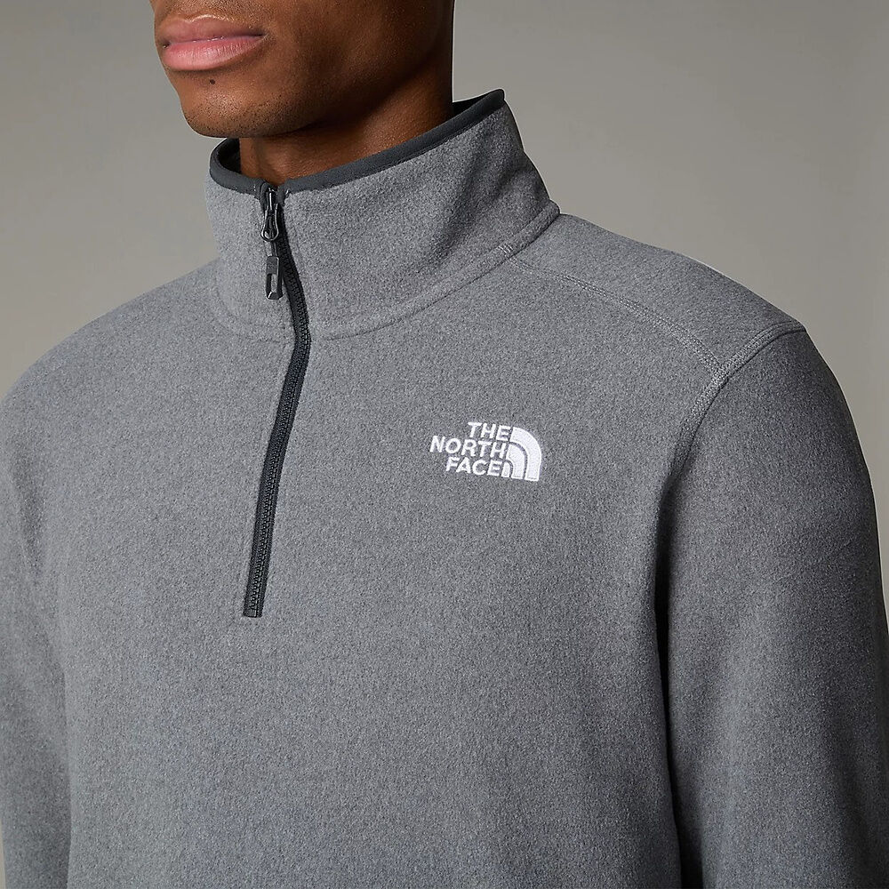 Men's 100 Glacier ¼ Zip Fleece TNF MEDIUM GREY HEATHER-NPF | The North ...